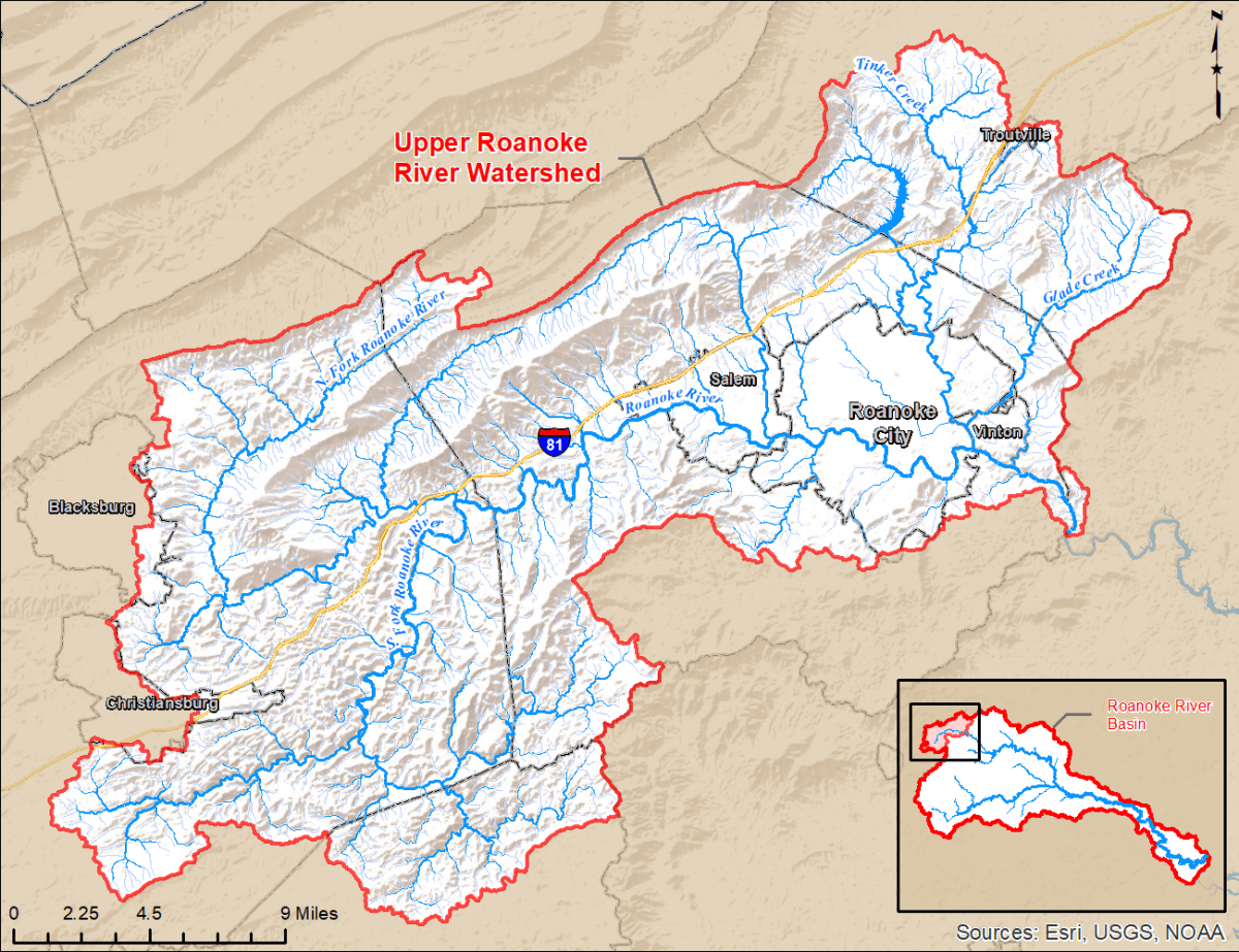 Roanoke flood reduction work continues after flood of 1985 from ...