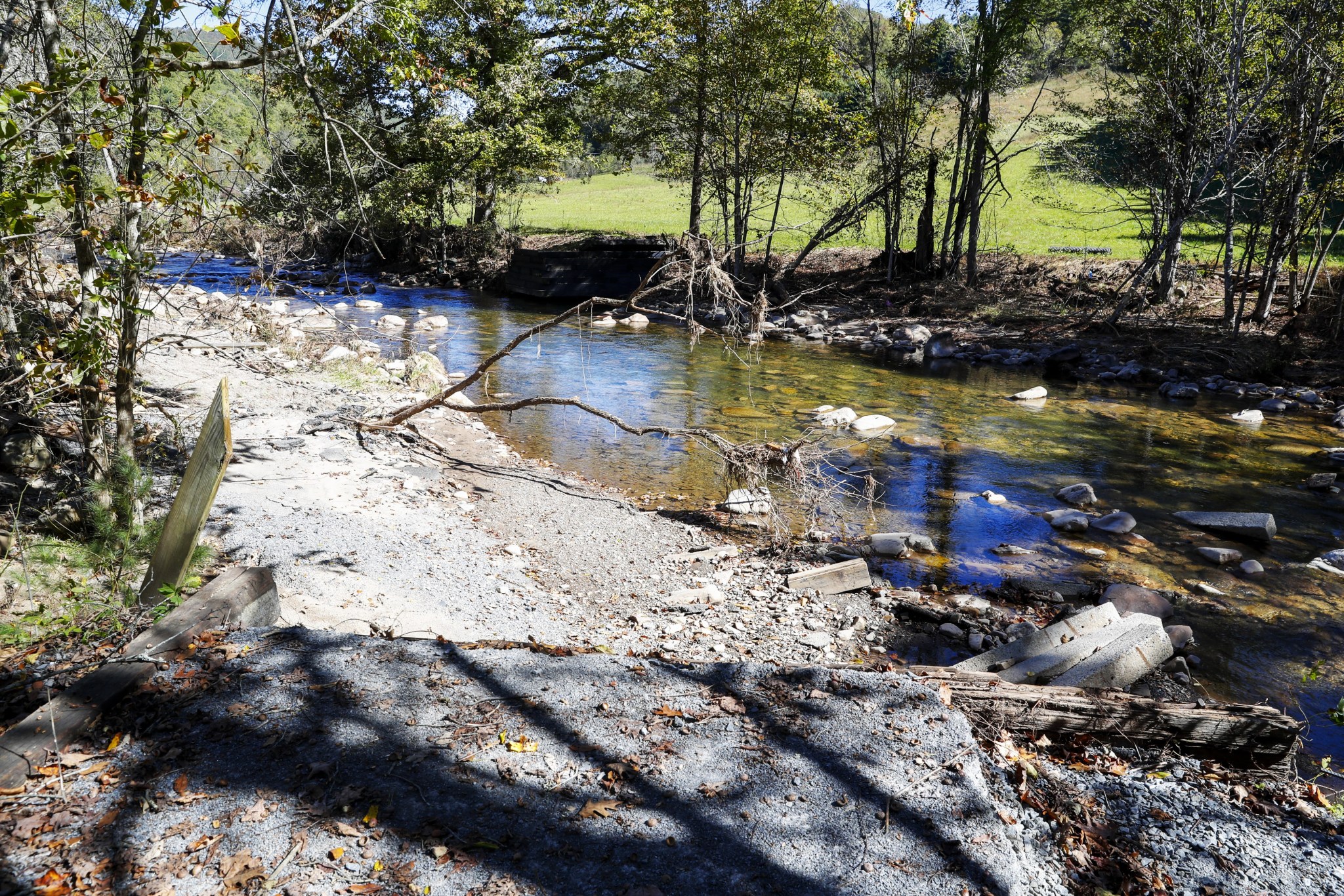 Floodwaters destroyed 18 trestles on the Creeper Trail and washed away much of the path. Now ...