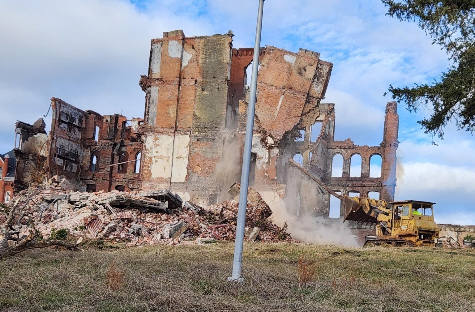 Demolition underway after fire at Virginia Intermont campus in Bristol ...