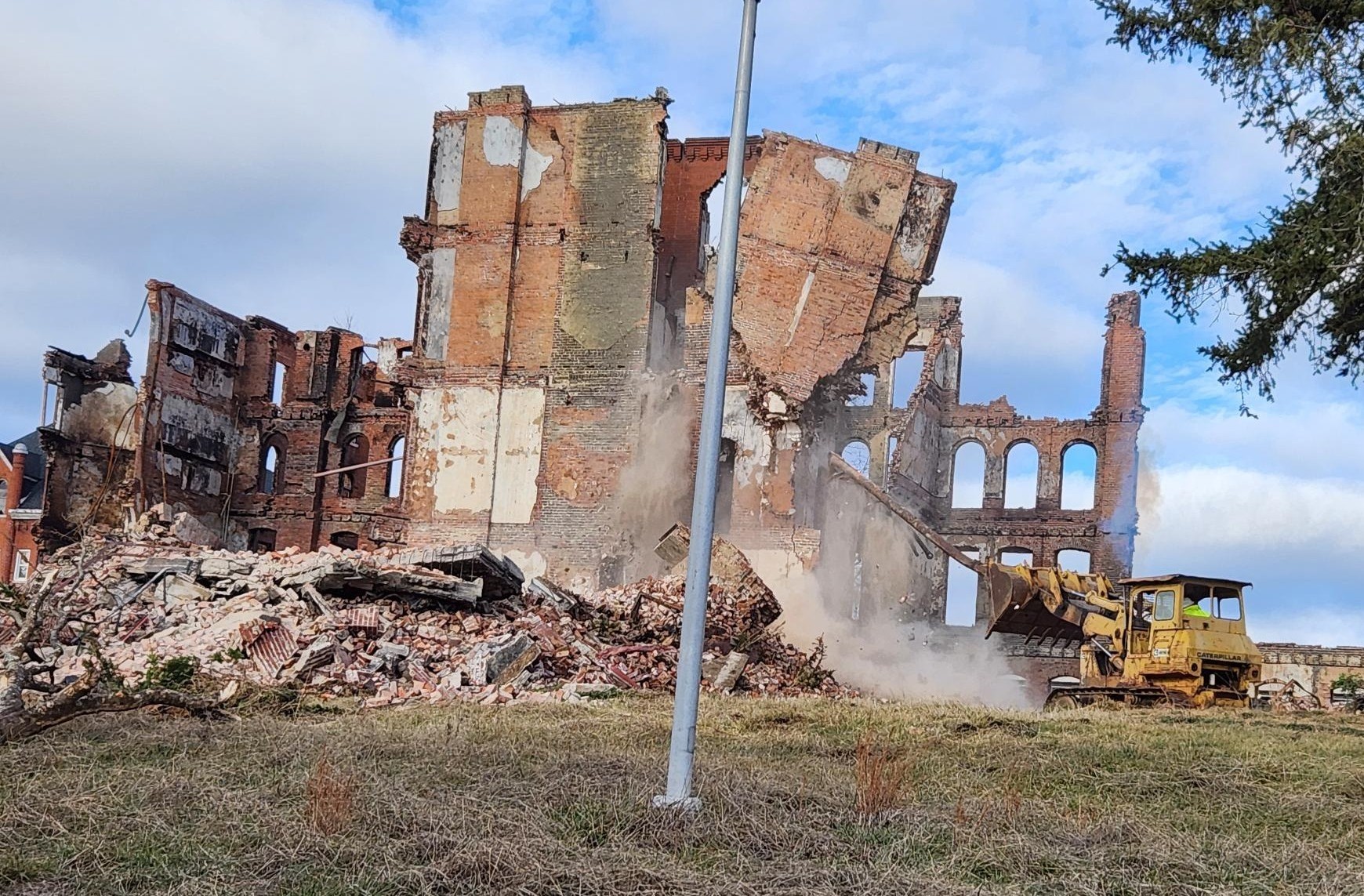 Demolition underway after fire at Virginia Intermont campus in Bristol ...