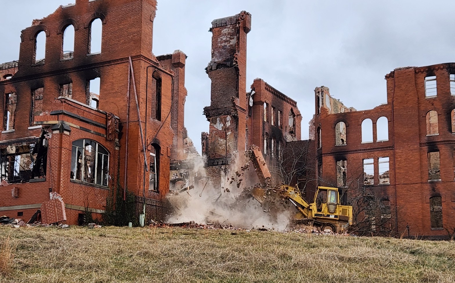 Demolition underway after fire at Virginia Intermont campus in Bristol ...