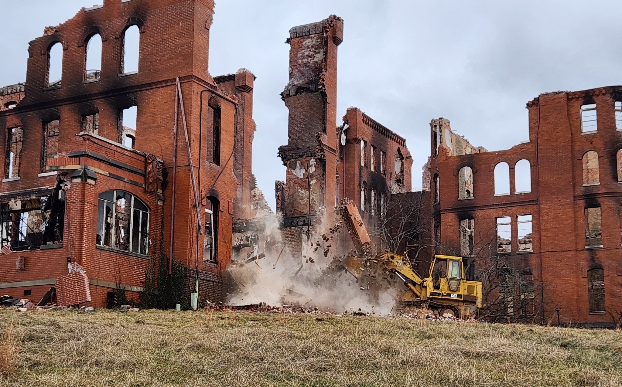 Demolition underway after fire at Virginia Intermont campus in Bristol ...